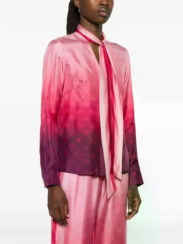 Casablanca Gradient Bow Shirt