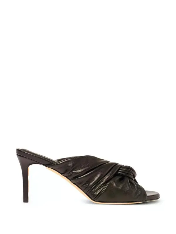SCAROSSO 75mm Kiki Mules - Brown