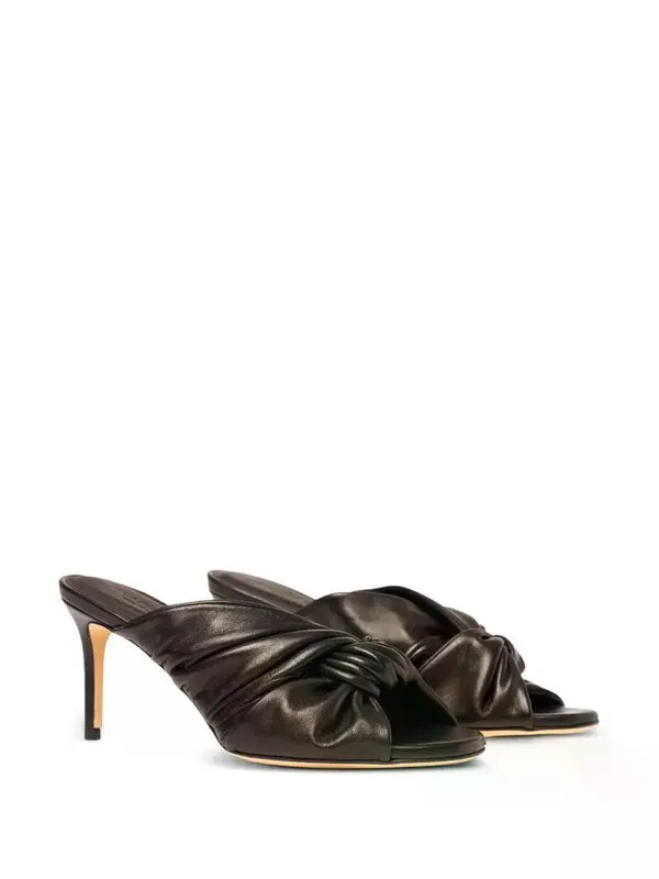 SCAROSSO 75mm Kiki Mules - Brown