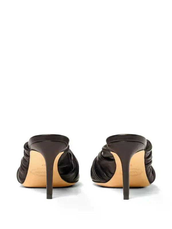 SCAROSSO 75mm Kiki Mules - Brown