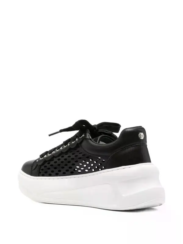CULT Nirvana Cutout Leather Sneakers