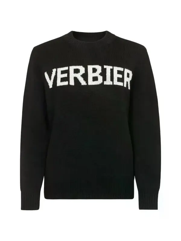 JURTA Graphic Crew Neck Sweater - Black