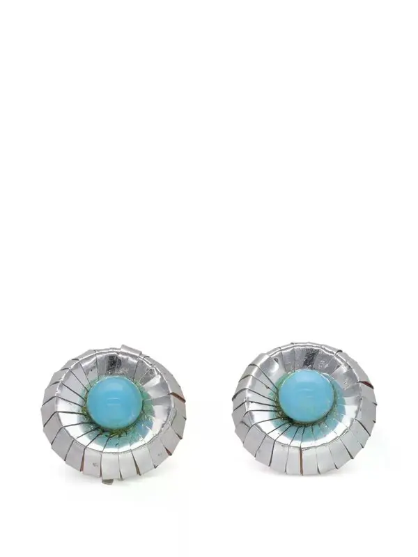 COPPOLA E TOPPO 1960s Round Earrings - Silver