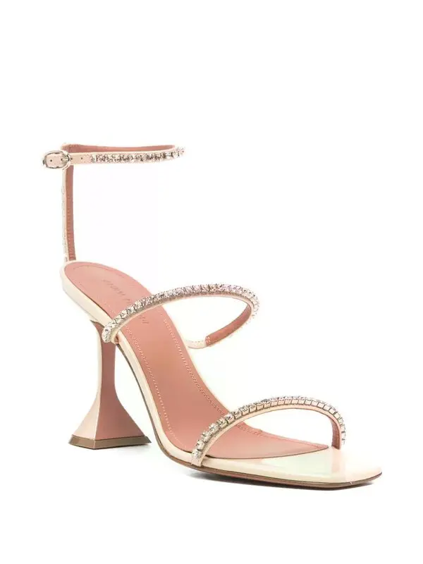 Amina Muaddi Gilda Crystal Embellished Sandals