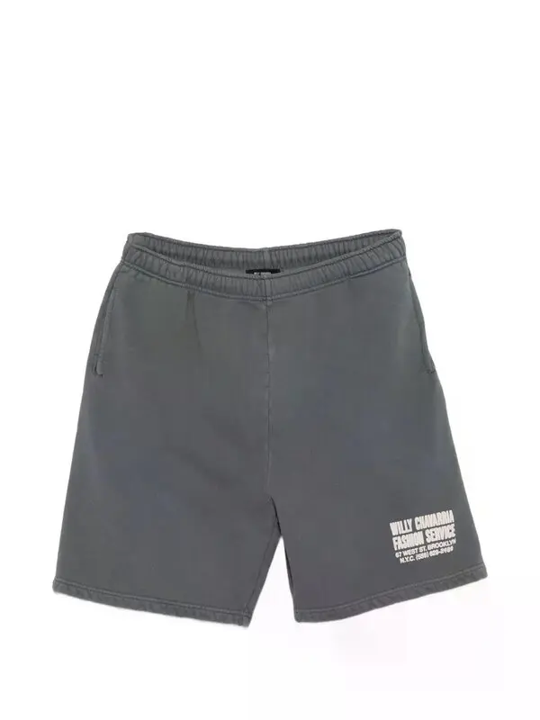 WILLY CHAVARRIA Drawstring Logo Shorts