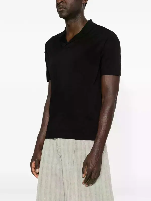 ROBERTO COLLINA V-neck T-shirt - Black