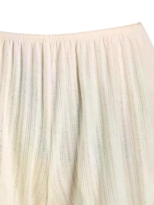Eberjey Pointelle Ruffled Pajama Shorts