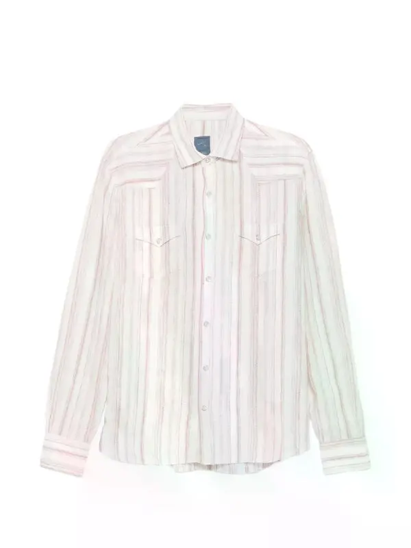 BARBA NAPOLI Striped Pocket Shirt