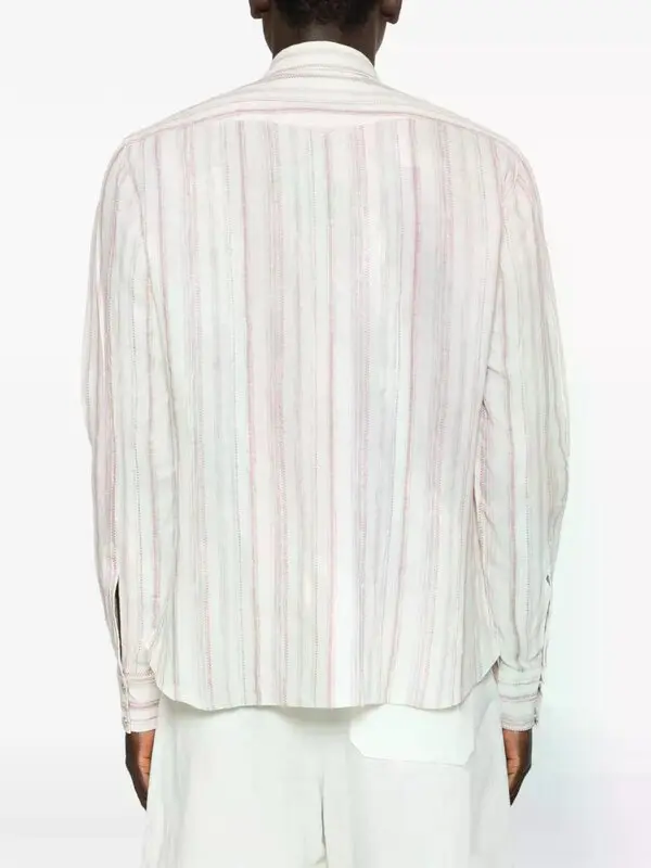 BARBA NAPOLI Striped Pocket Shirt