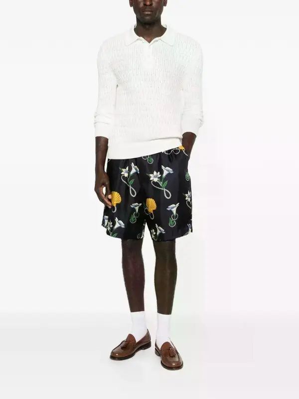 Drole De Monsieur Floral Print Shorts