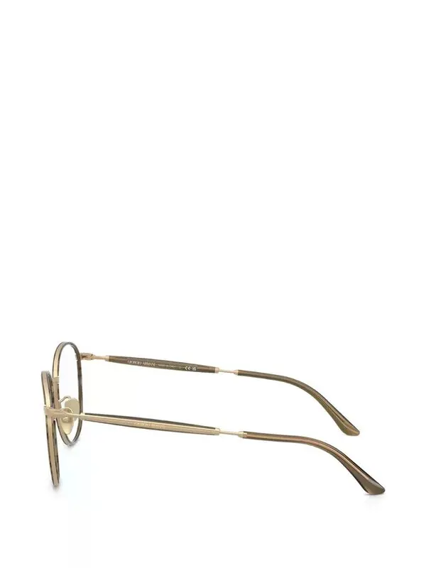 Giorgio Armani Round Frame Glasses - Brown