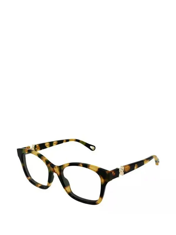 Chloé Havana Geometric Eyeglasses