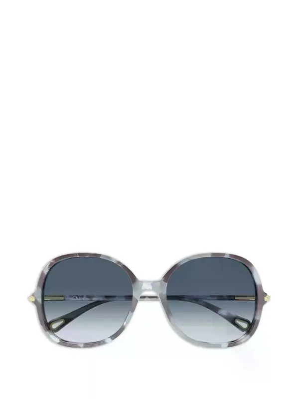 Chloé Logo-detail Round Frame Sunglasses