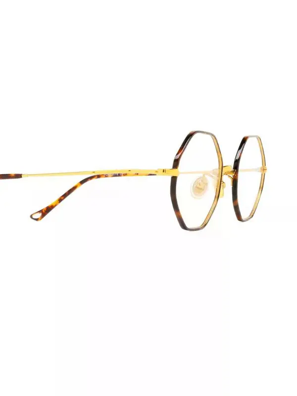 EYEPETIZER Yosemite Geometric-frame Eyeglasses - Brown