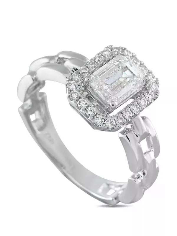 LB EXCLUSIVE 18k White Gold Diamond Ring - Silver