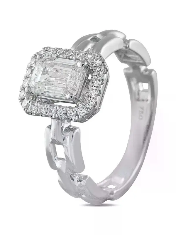 LB EXCLUSIVE 18k White Gold Diamond Ring - Silver