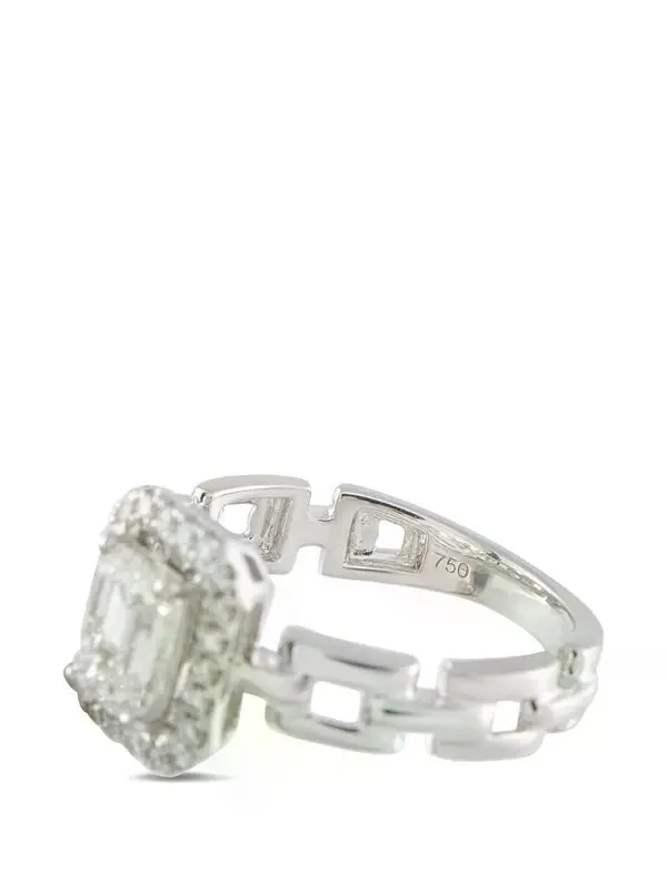 LB EXCLUSIVE 18k White Gold Diamond Ring - Silver