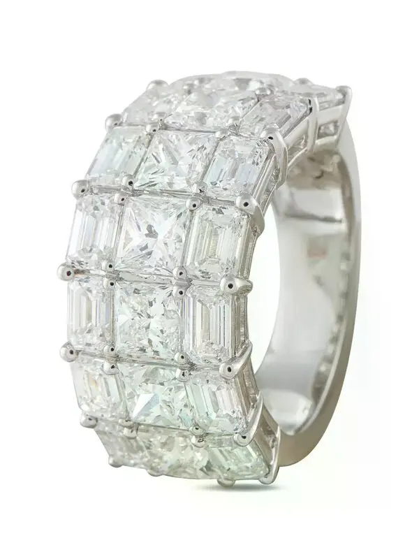 LB EXCLUSIVE 18k White Gold Diamond Ring - Silver