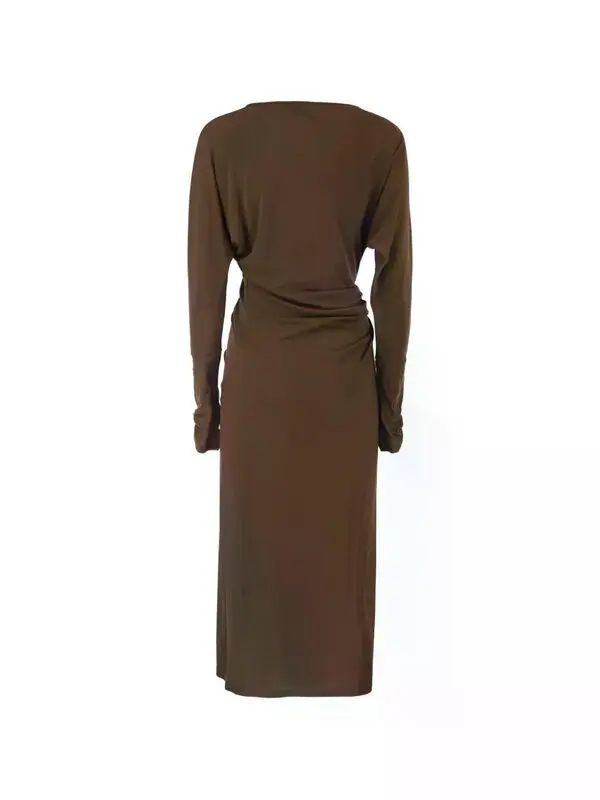 Max Mara Draped-waist Midi Dress