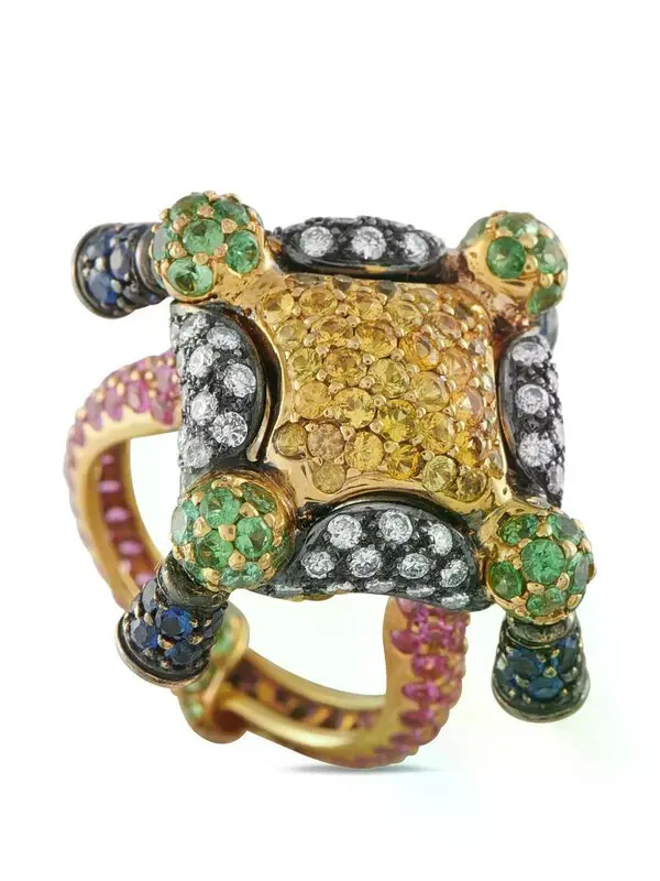 LB EXCLUSIVE Diamond And Sapphire Ring - Gold