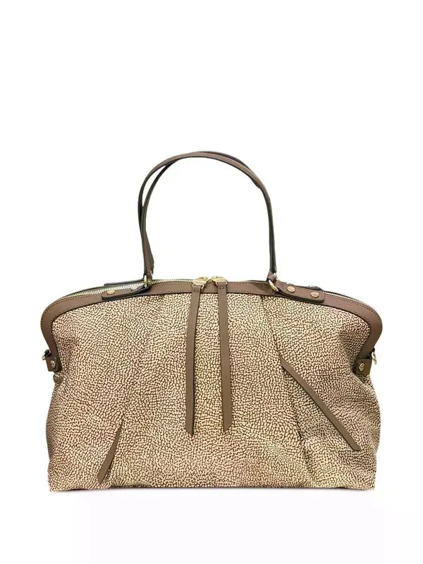 Borbonese Frame Printed Tote Bag - Neutrals