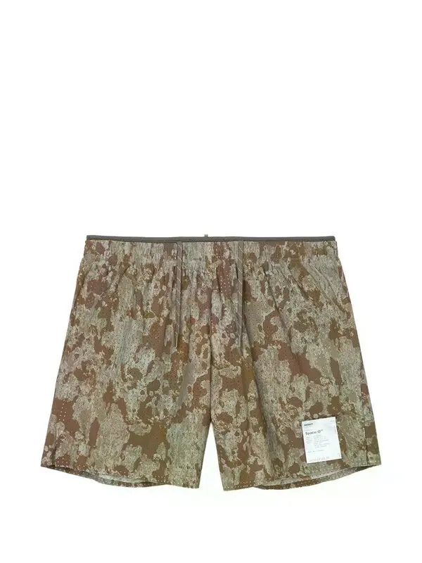 Satisfy Space-o™ 5" Perforated Drawstring Shorts - Brown