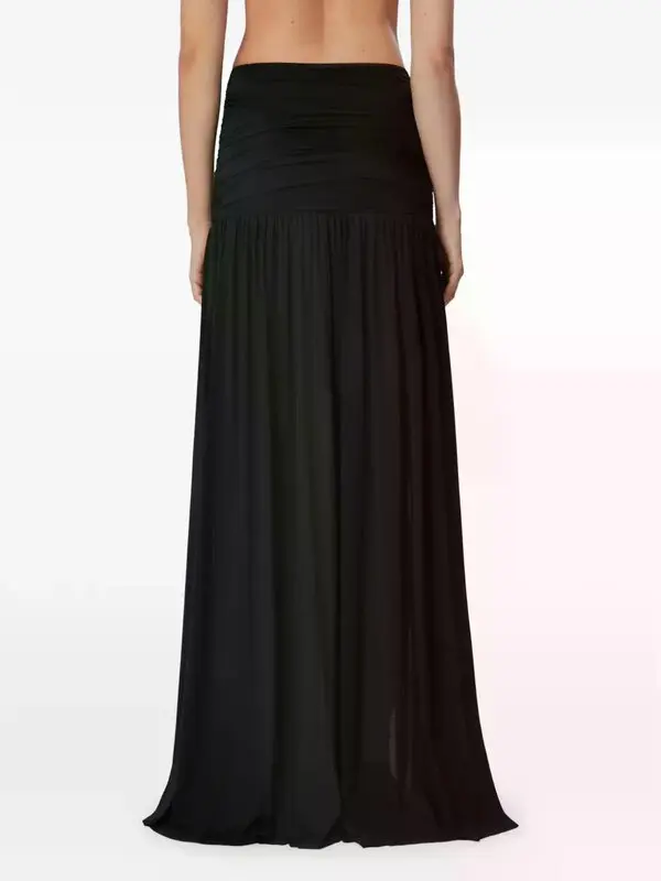 AMAZUIN Gathered Side-slit Skirt