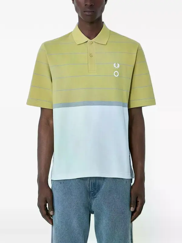 Fred Perry Buttoned Striped Polo Shirt