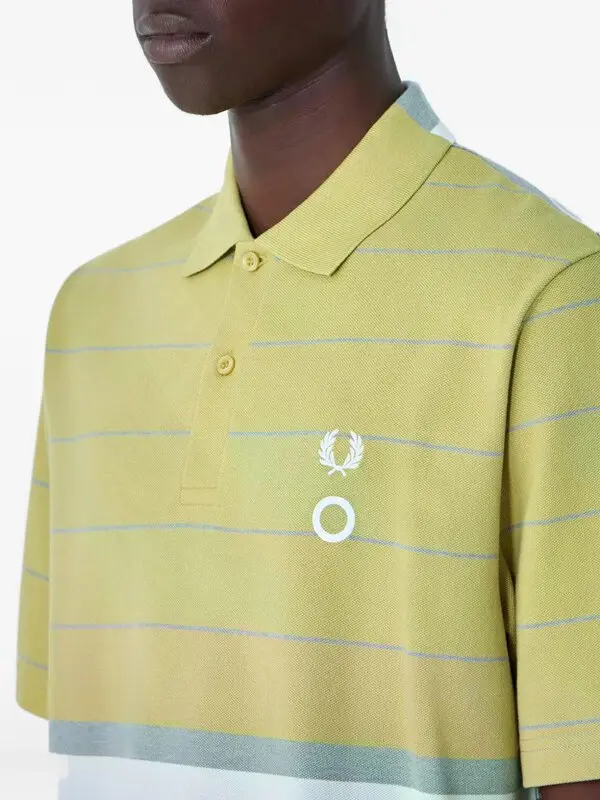 Fred Perry Buttoned Striped Polo Shirt