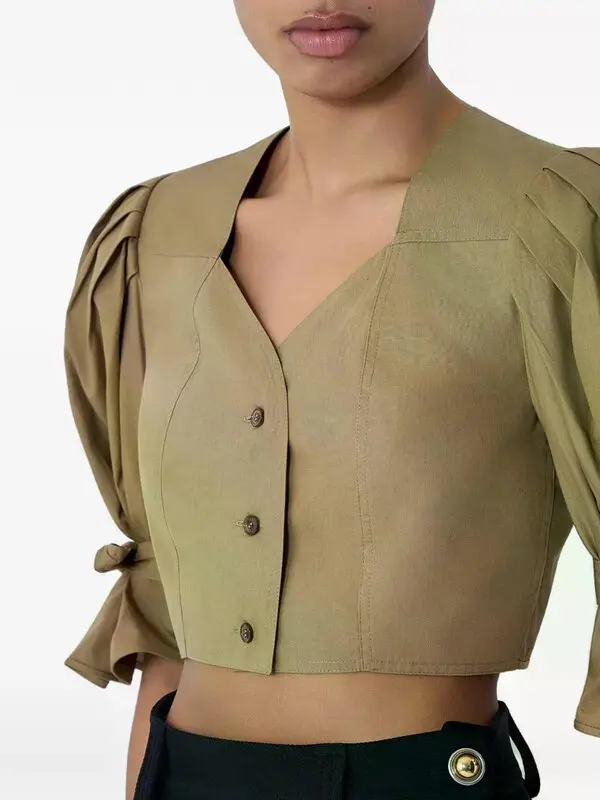 Chloé Buttoned Cropped Shirt