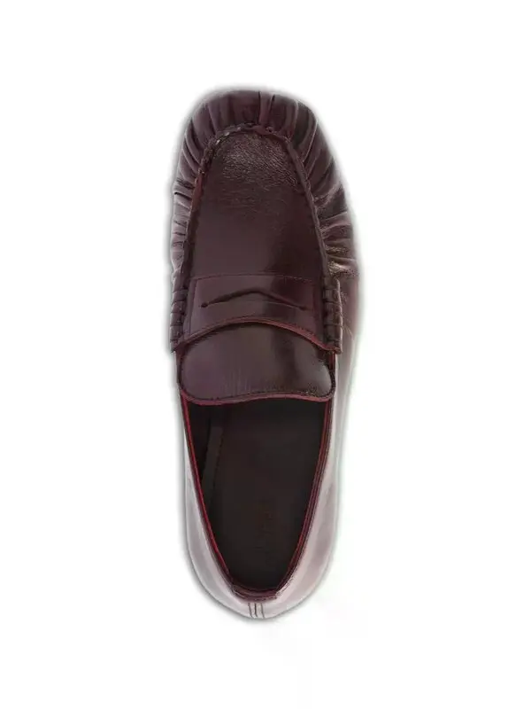 ALOHAS Aven Pleated Loafers - Red