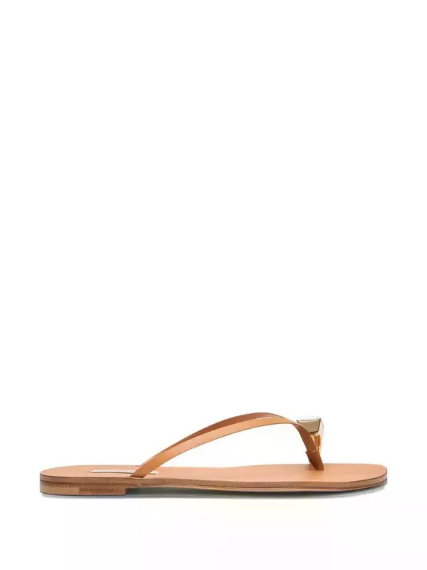 Casadei Soraya Leather Sandals With Gold-tone Hardware