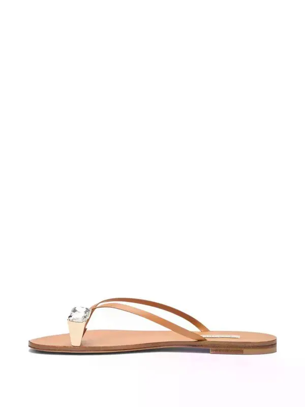 Casadei Soraya Leather Sandals With Gold-tone Hardware