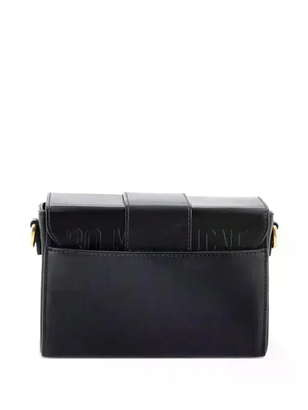 Dior 30 Montaigne Box Bag Leather Crossbody - Black