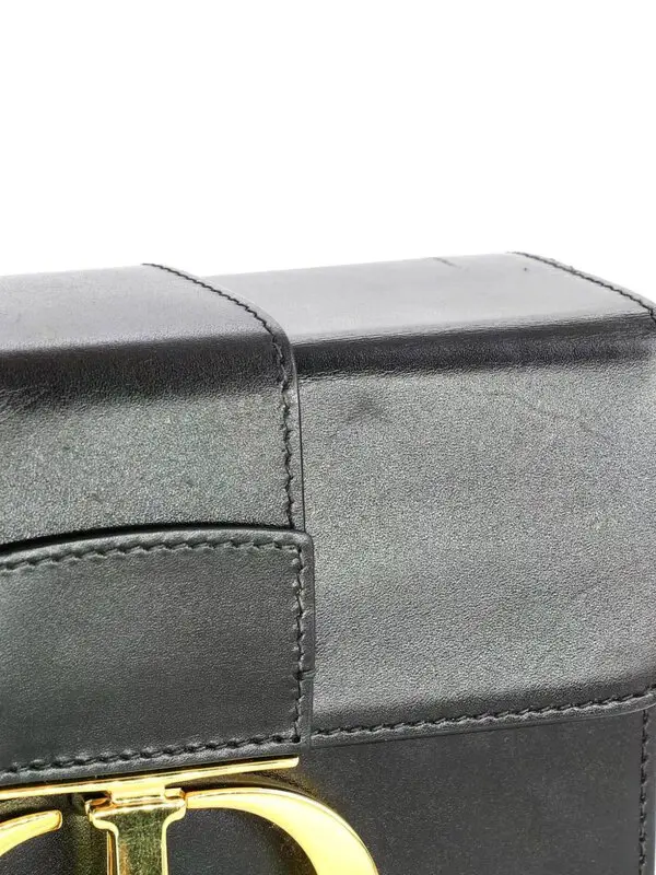 Dior 30 Montaigne Box Bag Leather Crossbody - Black