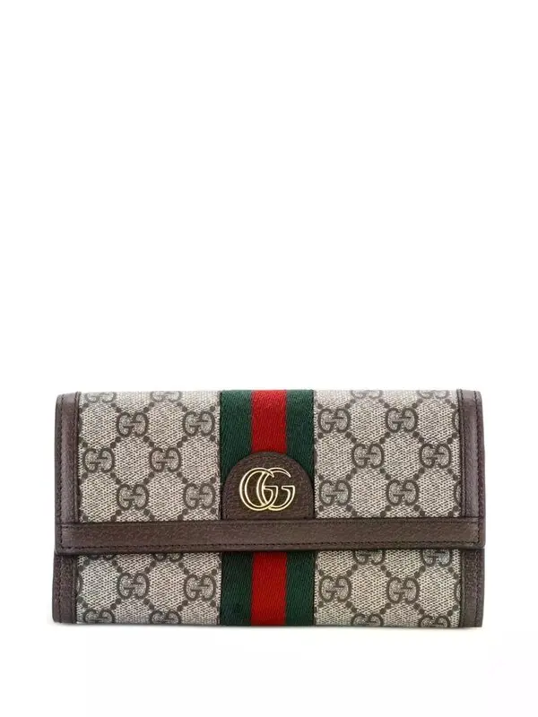 Gucci Ophidia Continental Wallet Gg Coated Canvas Small Wallets