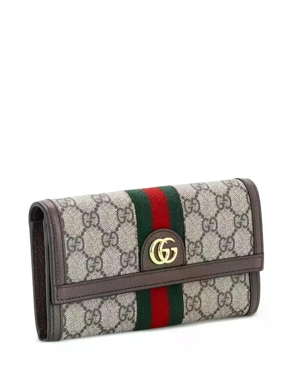 Gucci Ophidia Continental Wallet Gg Coated Canvas Small Wallets