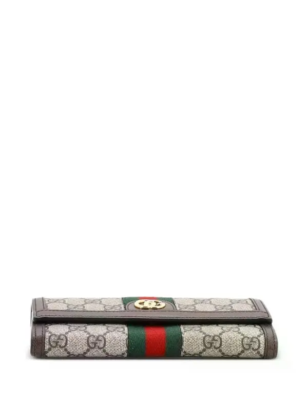Gucci Ophidia Continental Wallet Gg Coated Canvas Small Wallets