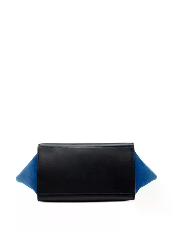 Celine 2012 Medium Tricolor Trapeze Satchel - Black