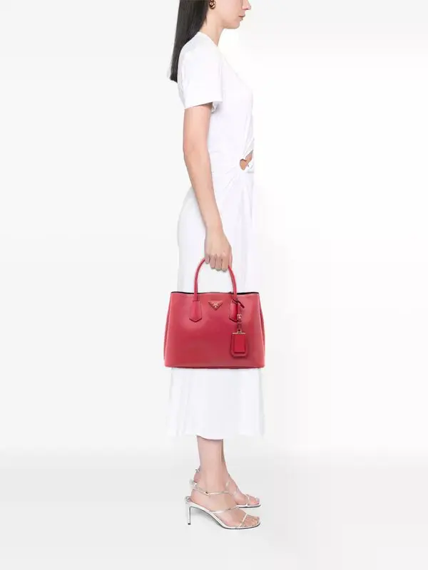 Prada Medium Saffiano Cuir Double Satchel