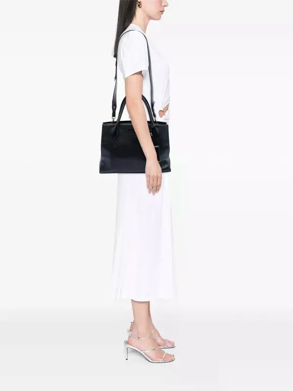 Prada Saffiano Cuir Monochrome Satchel - Black