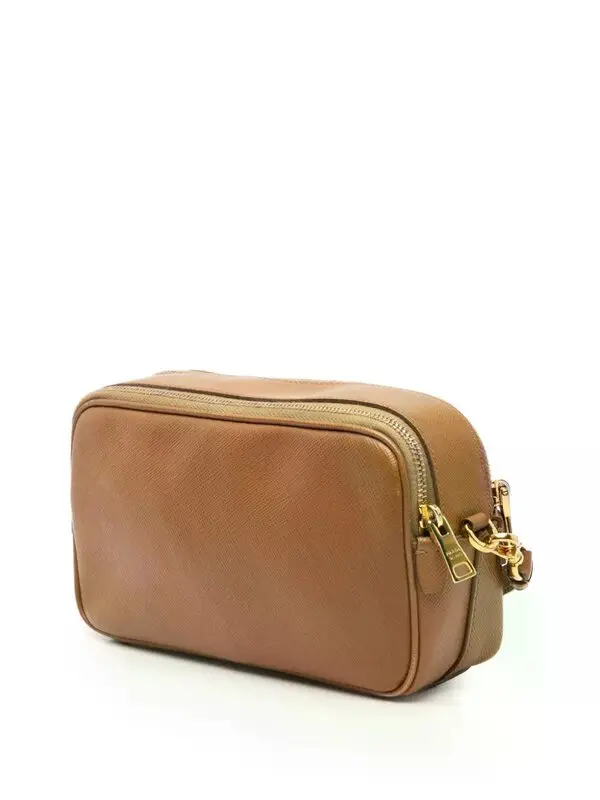 Prada Mini Saffiano Double Zip Crossbody Bag