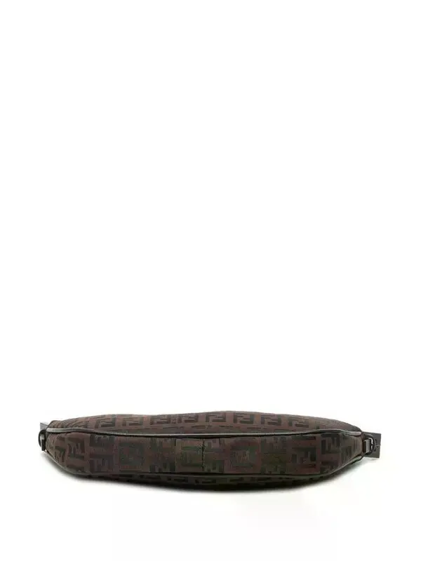 Fendi 2000-2010 Zucchino Canvas Half Moon Pochette