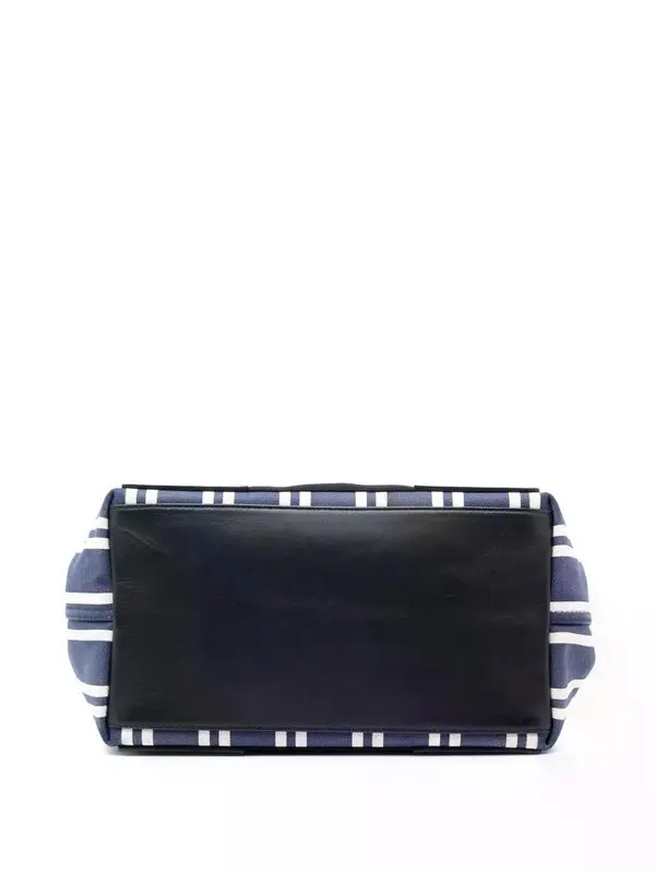 Balenciaga 2017 Canvas Striped Cabas S Tote Bag