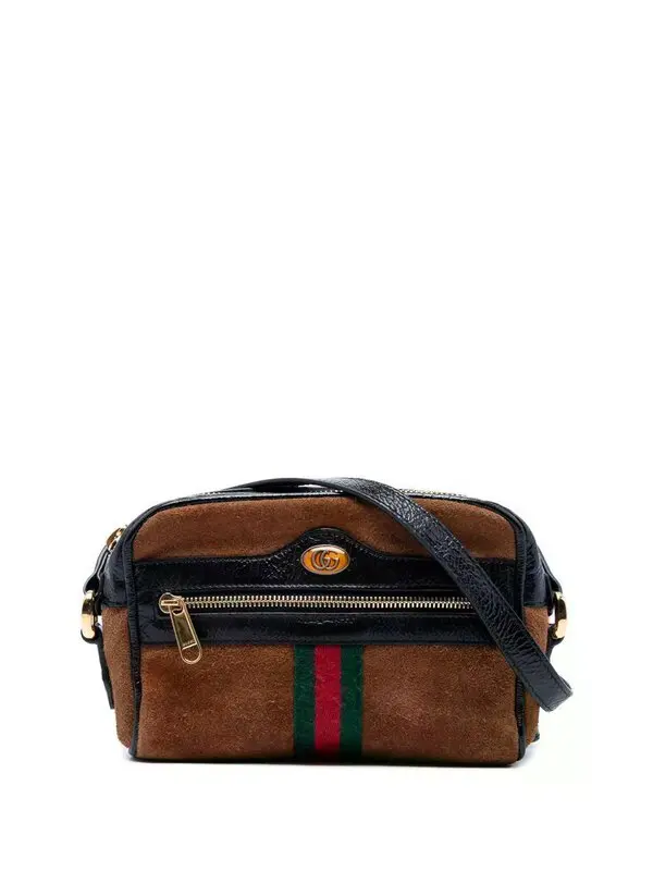 Gucci 2016-2026 Mini Suede Web Ophidia Crossbody Bag