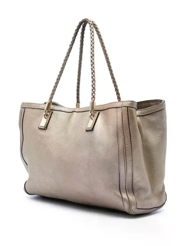 Gucci Metallic Grained Leather Bella Tote Bag
