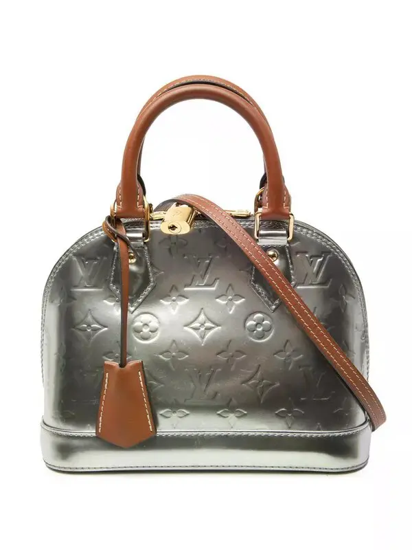 LOUIS VUITTON 2017 Monogram Vernis Alma Bb Satchel - Brown