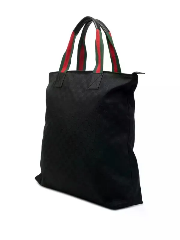 Gucci Gg Canvas Web Vertical Tote Bag