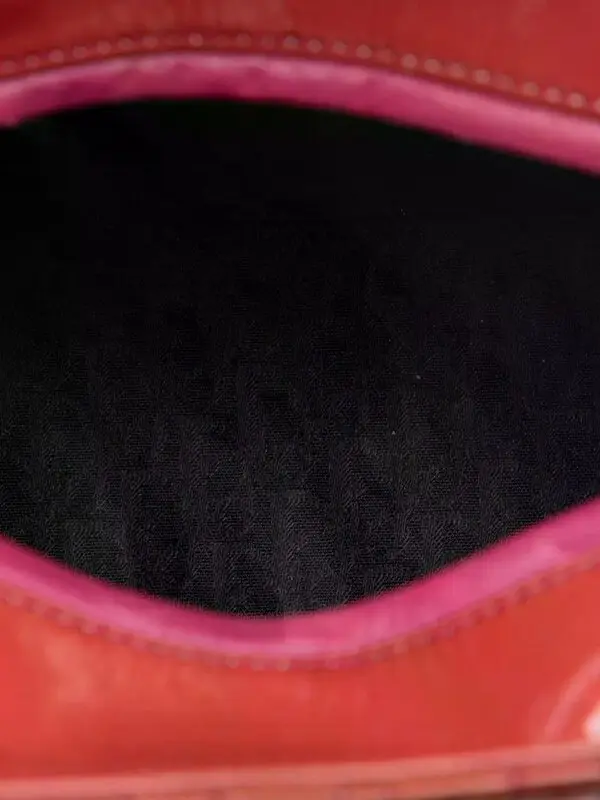 Dior 2010 Medium Patent Cannage Lady Satchel - Red