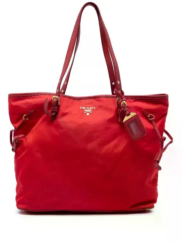 Prada Saffiano Trimmed Tessuto Tote Bag 2000-2026